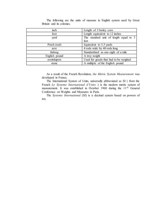 Lesson Plan Math : History of measurement | DOCX