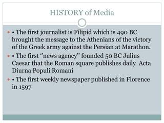 History of Media | PPT