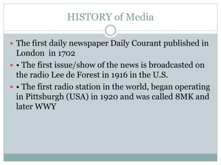 History of Media | PPT