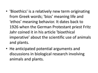 History of medical bioethics | PPTX