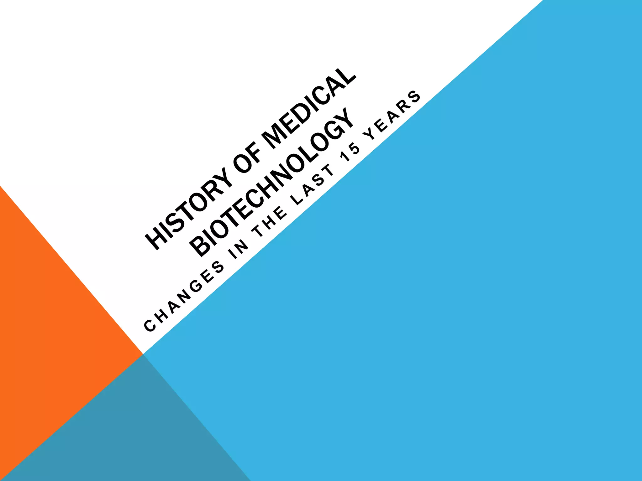 History of medical biotechnology | PPTX