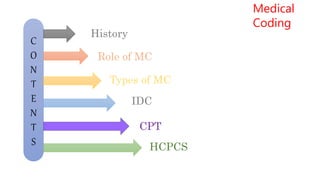 History of medical coding | PPTX | Diseases and Conditions | Medical Health