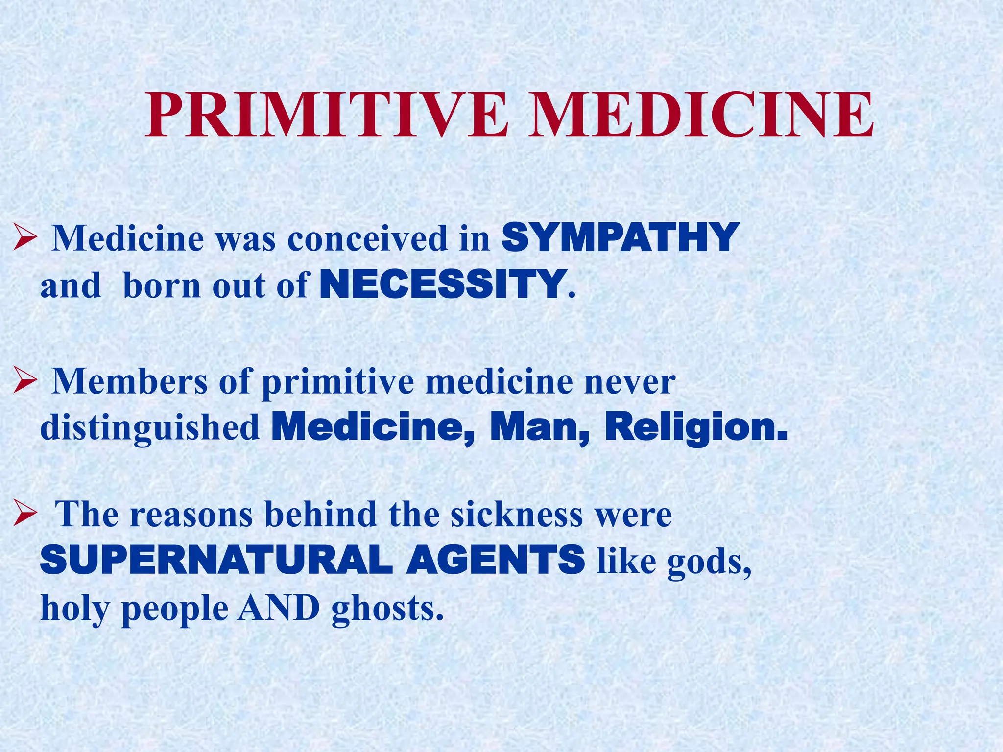 HISTORY OF MEDICINE - types of medicine - PARK CHAPTER 1.ppt