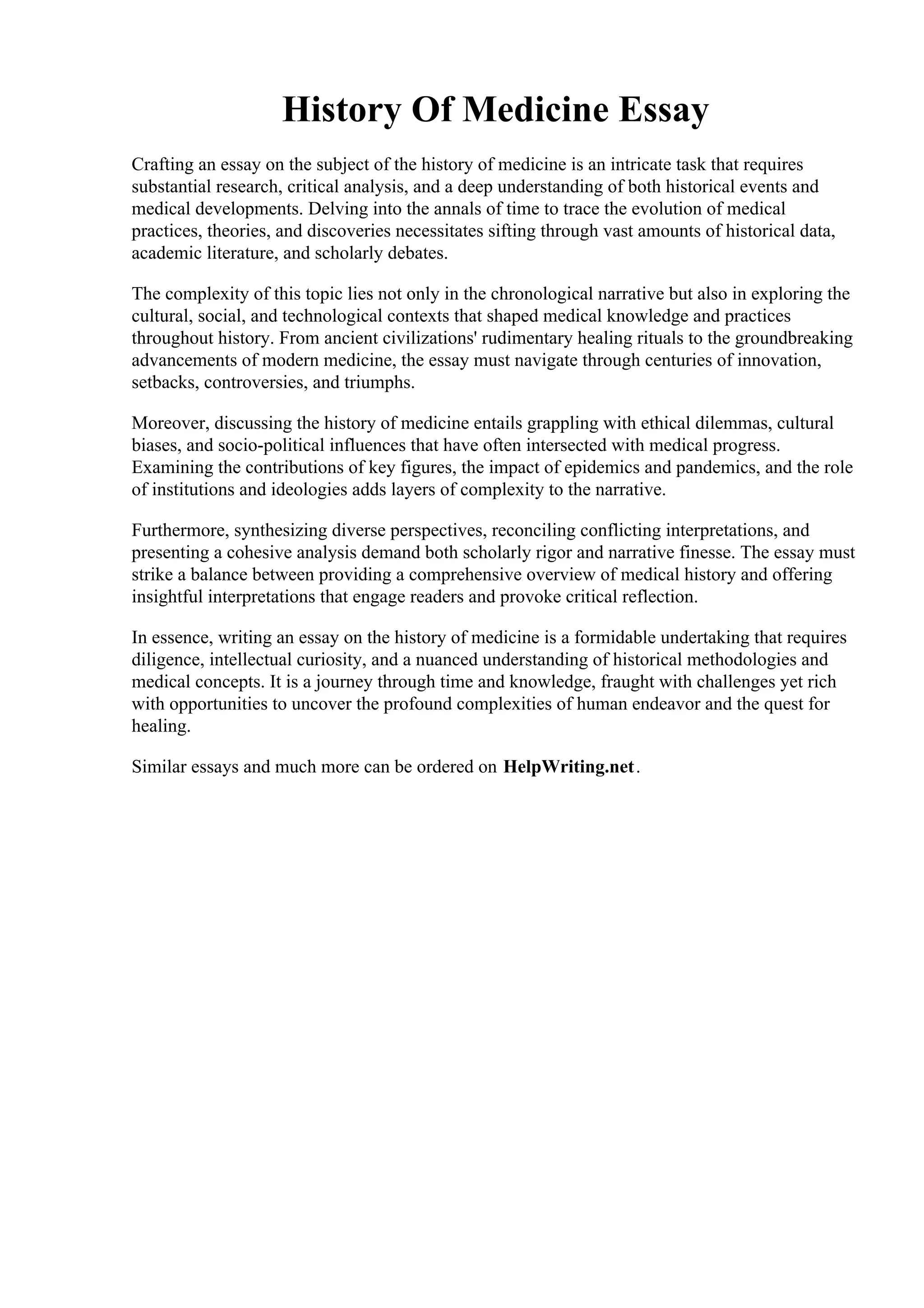 History Of Medicine Essay.pdf