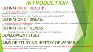 History of medicine | PPTX