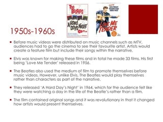 History of medium/ history of music video | PPT