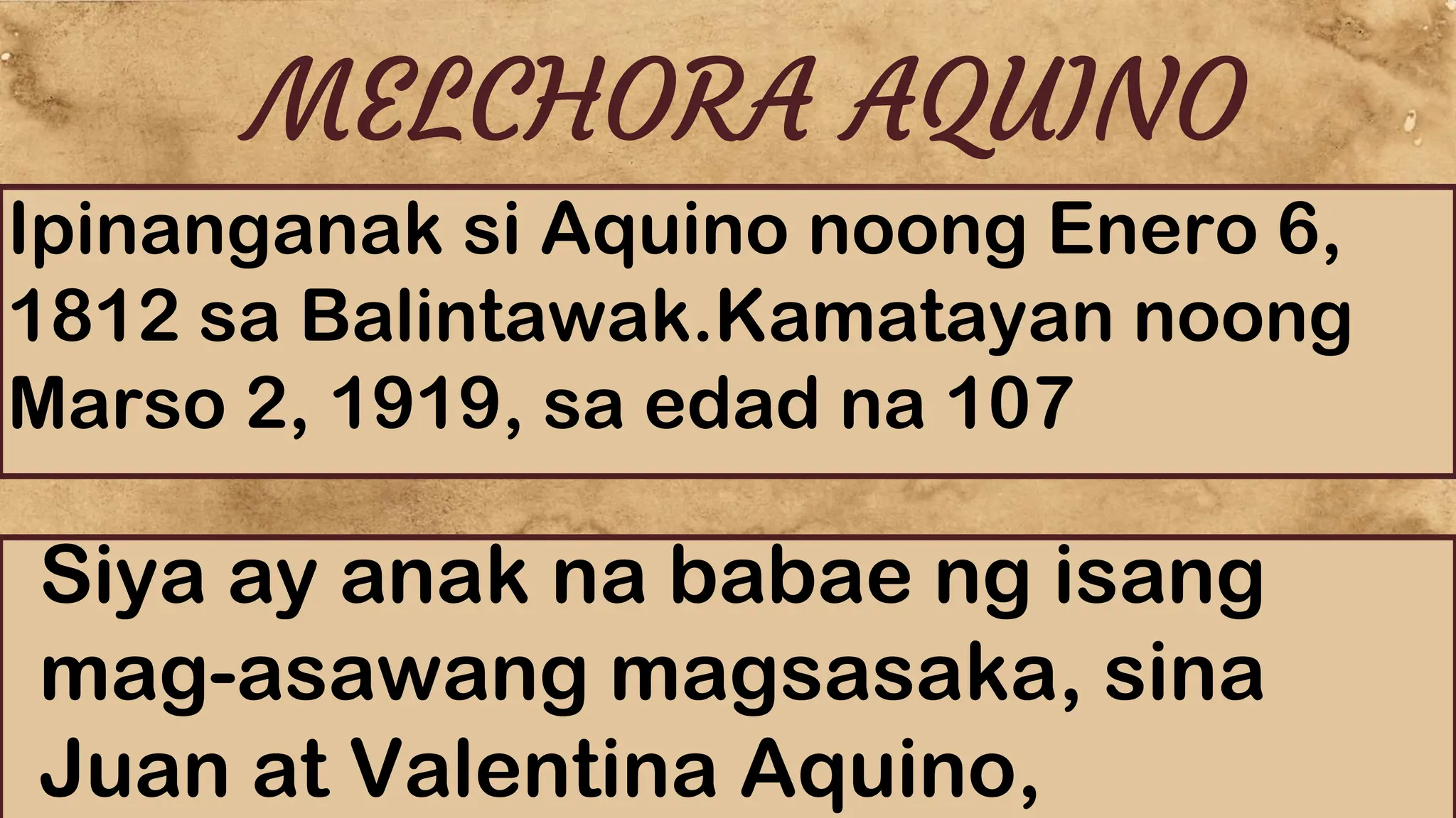 History of melchora aquino(araling .pptx