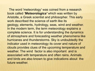 History of meteorology | PPTX