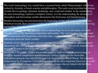 History of meteorology [recovered] | PPTX