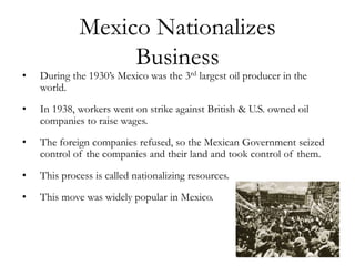 History of Mexico Lecture 3 - Modern Mexico | PPTX
