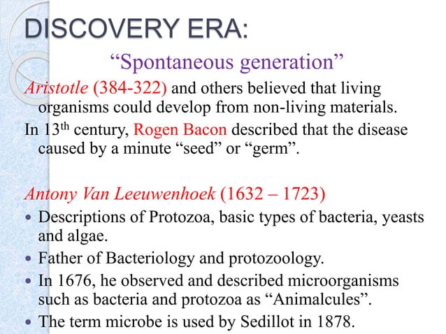 History of microbiology | PPTX