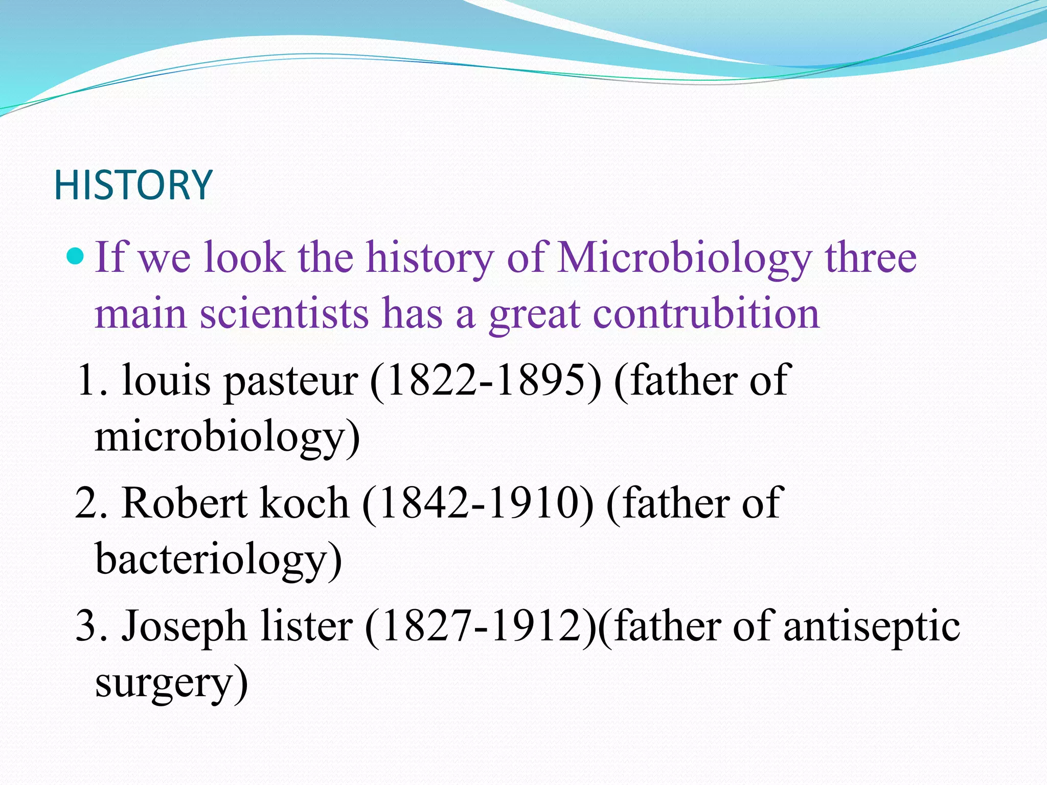 History of microbiology | PPTX