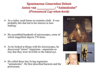 History of microbiology | PPTX | Biological Sciences | Science