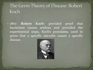 History of microbiology | PPT | Chemistry | Science