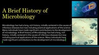 History of microbiology | PPT