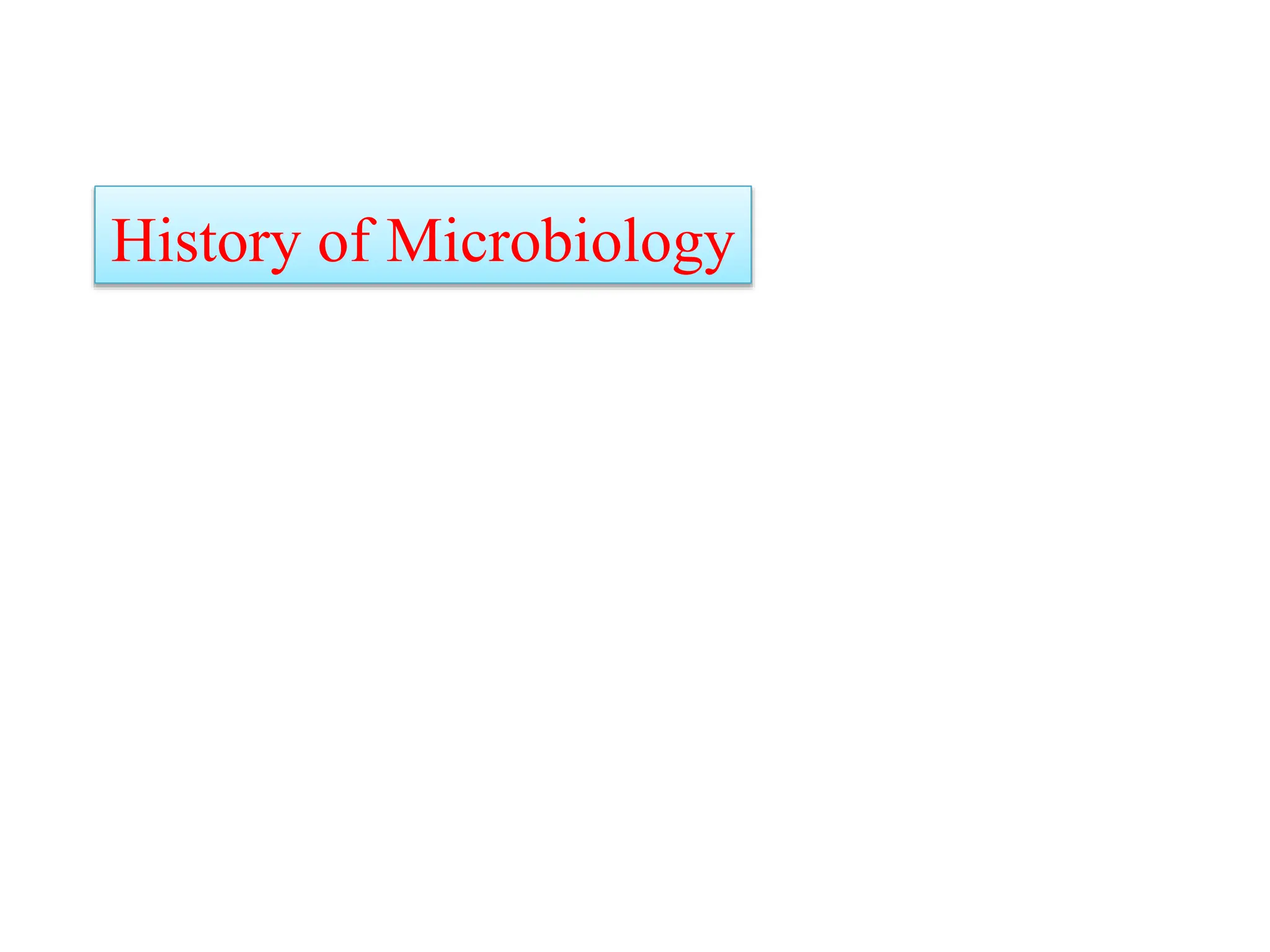 History of microbiology , History and the scientific contributions | PPT