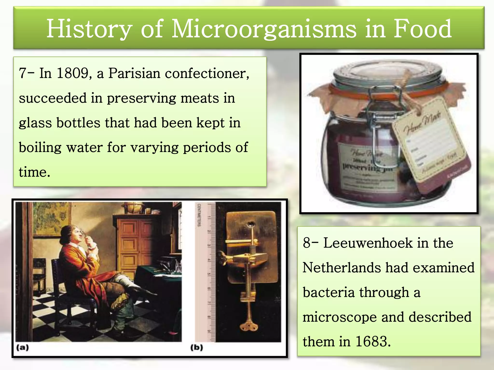 History of microorganisms in food | PPTX