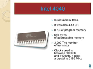 History of microprocessors | PPTX
