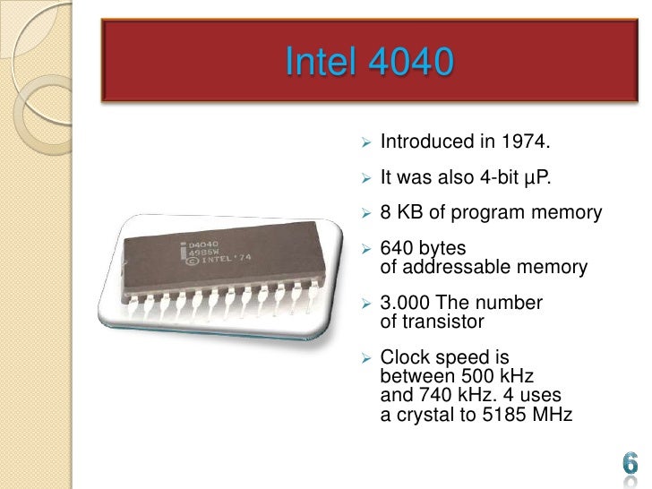 History of microprocessors