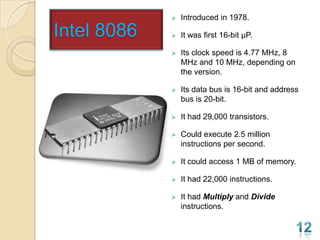 History of microprocessors | PPTX
