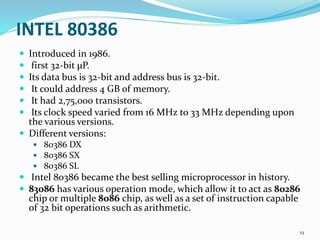 History of microprocessors copy | PPT