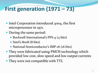 History of microprocessors copy | PPT
