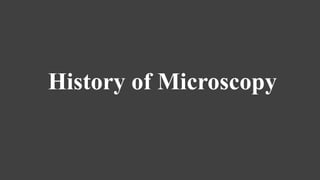 History of microscopy | PPTX