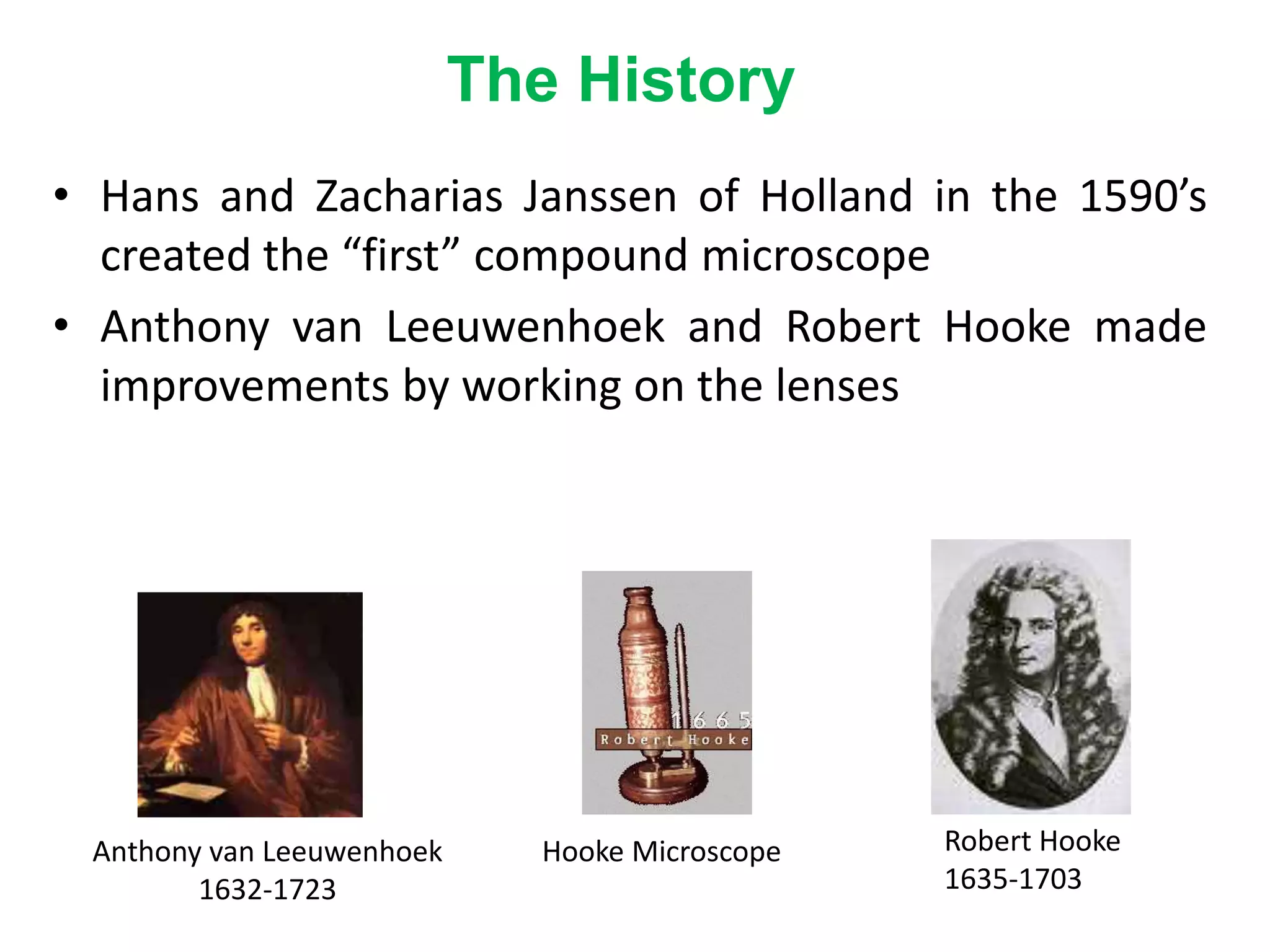 History of microscopy i | PPTX