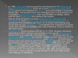 History of microsoft windows | PPT