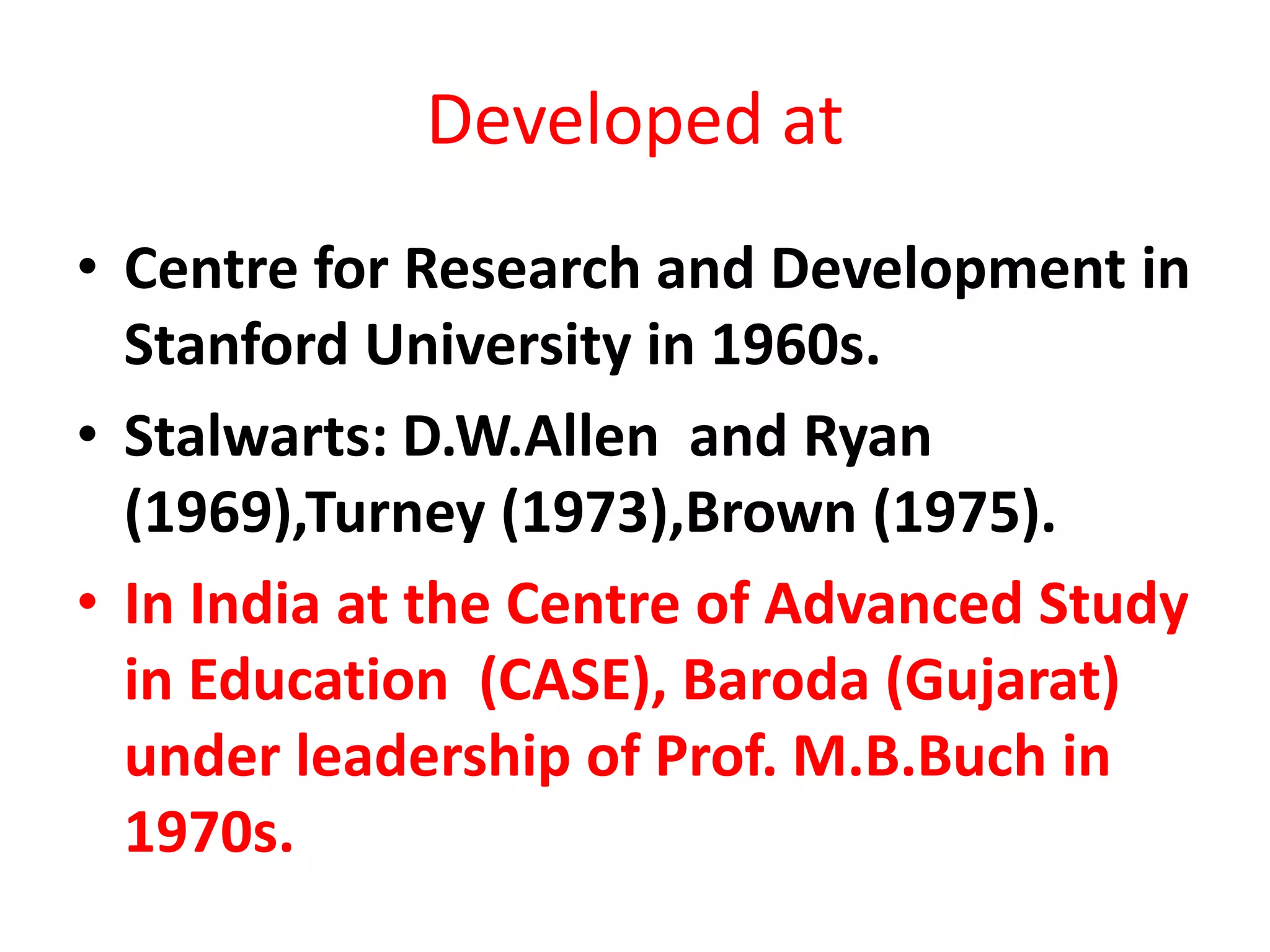 History of microteaching and definition of teaching by dr.sunil kr ...