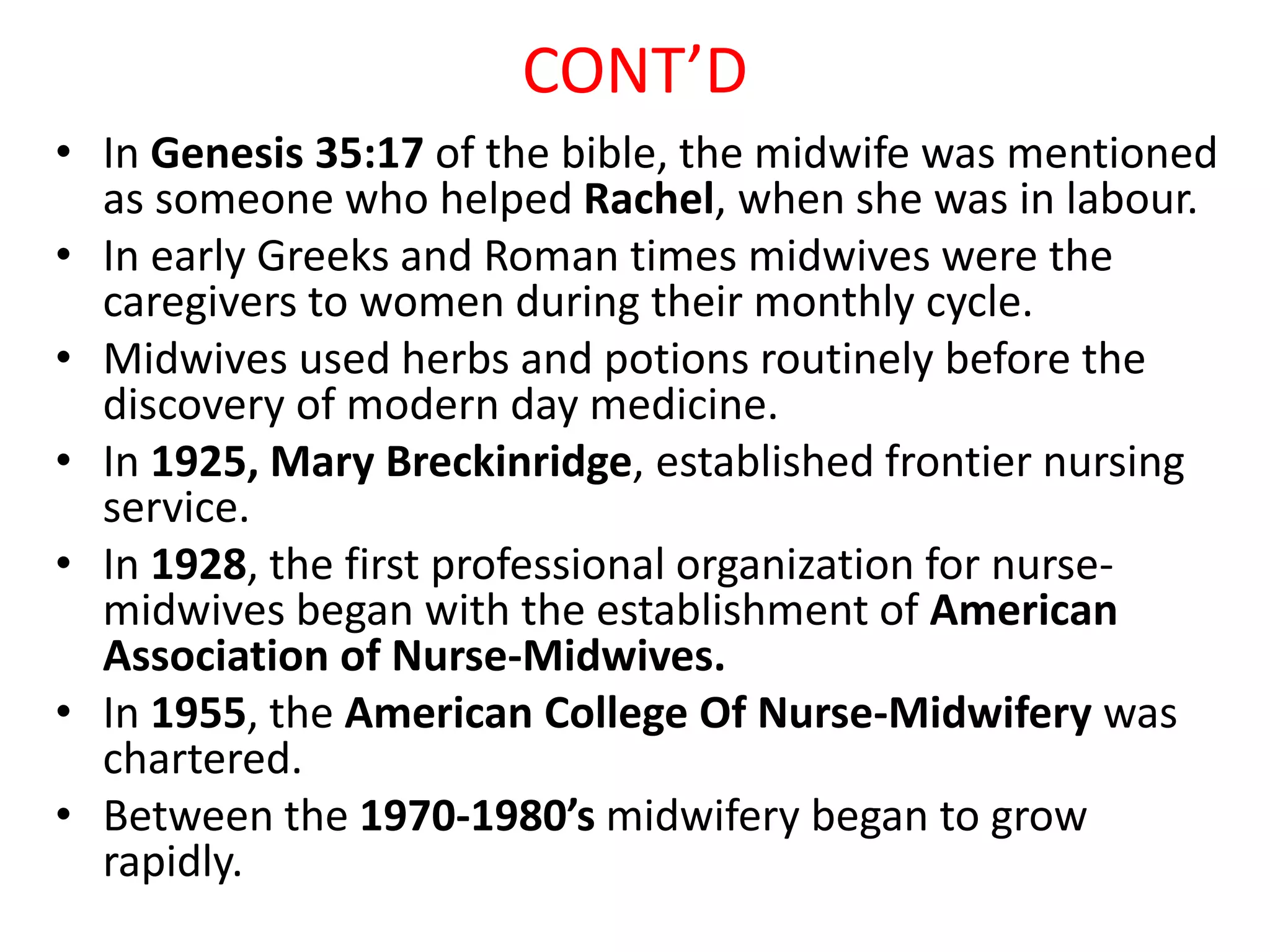History of midwifery-mr. panneh | PPTX
