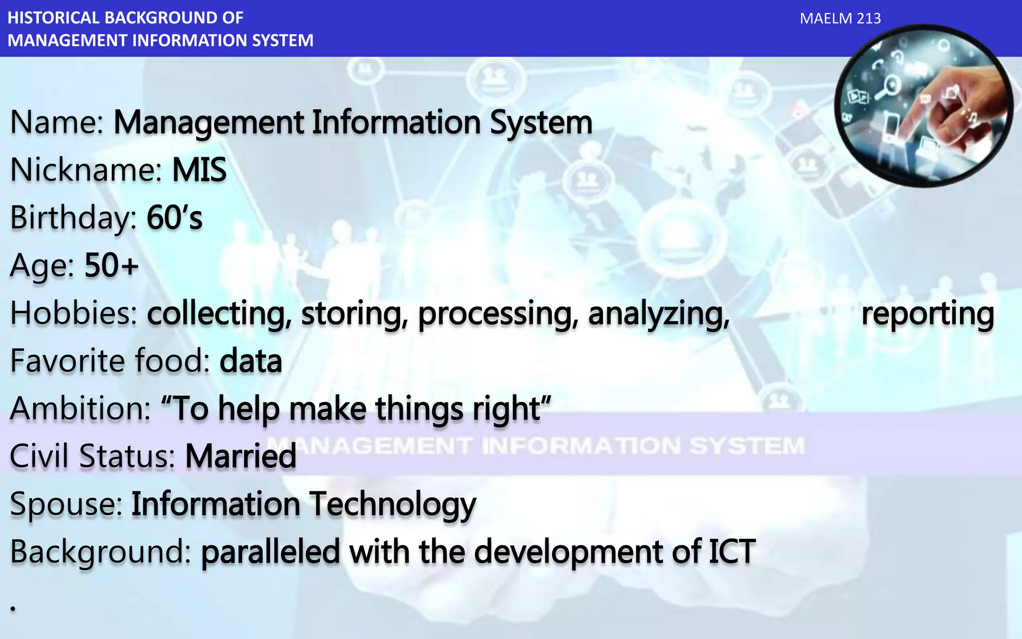 History of Management Information System | PPTX