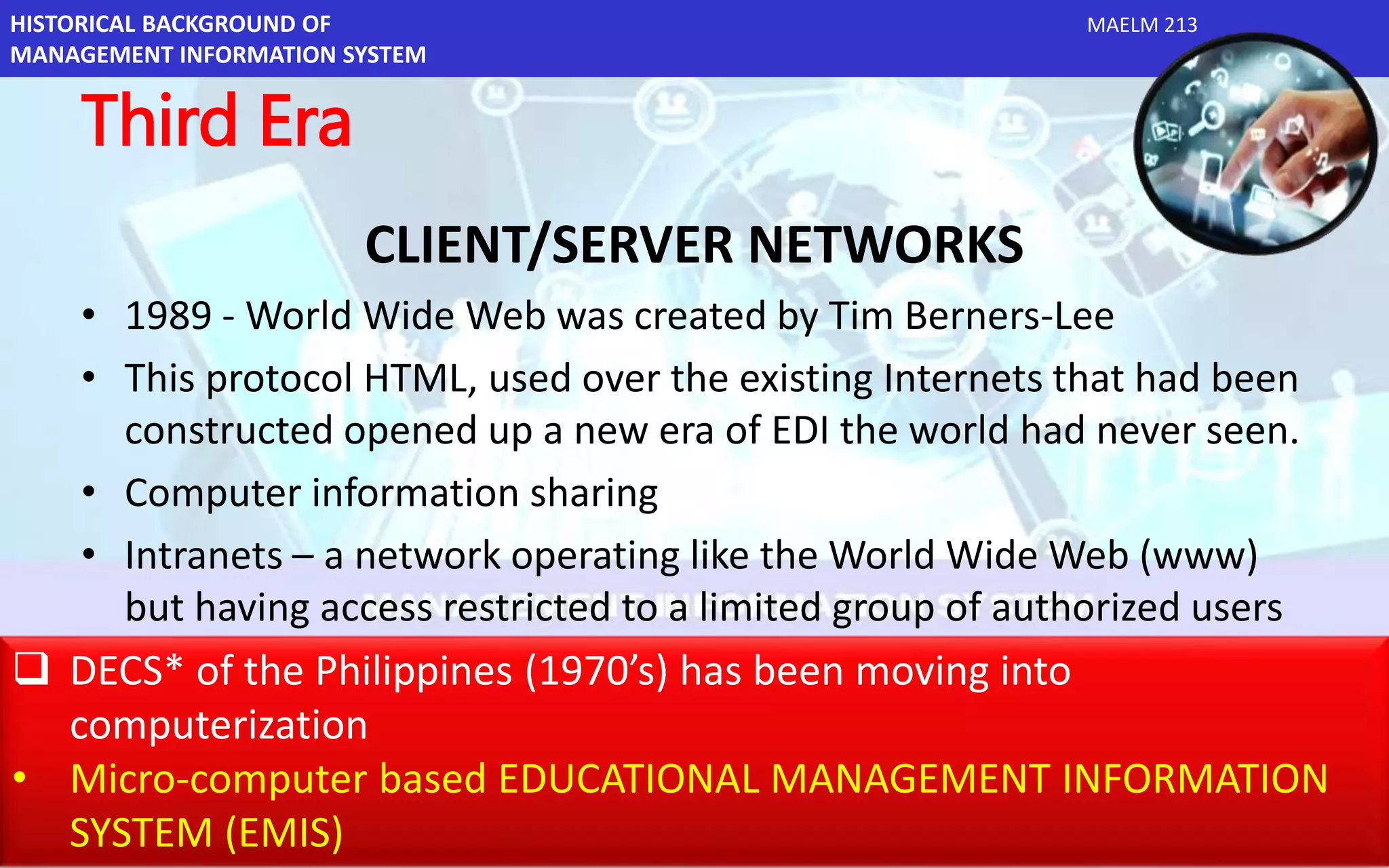 History of Management Information System | PPTX