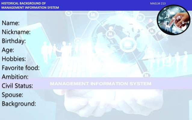 History of Management Information System | PPTX | Internet | Computing