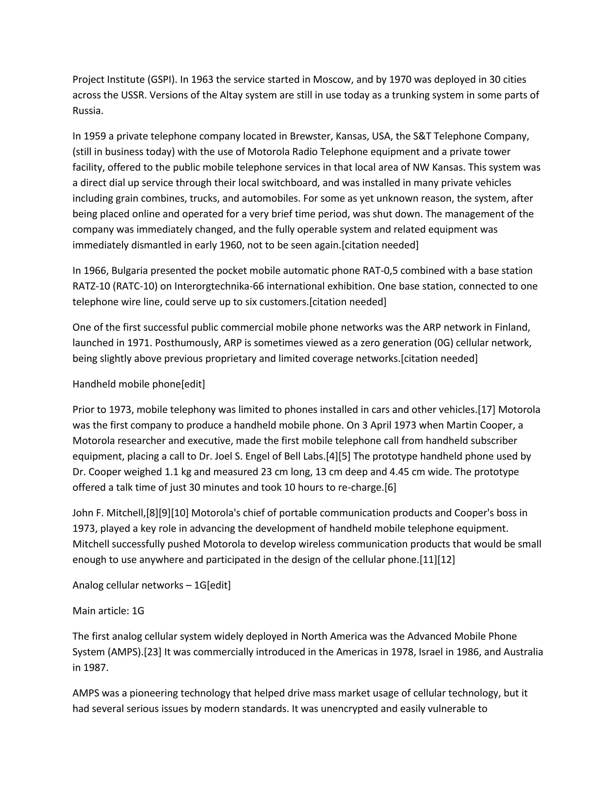 History of mobile phones | DOCX