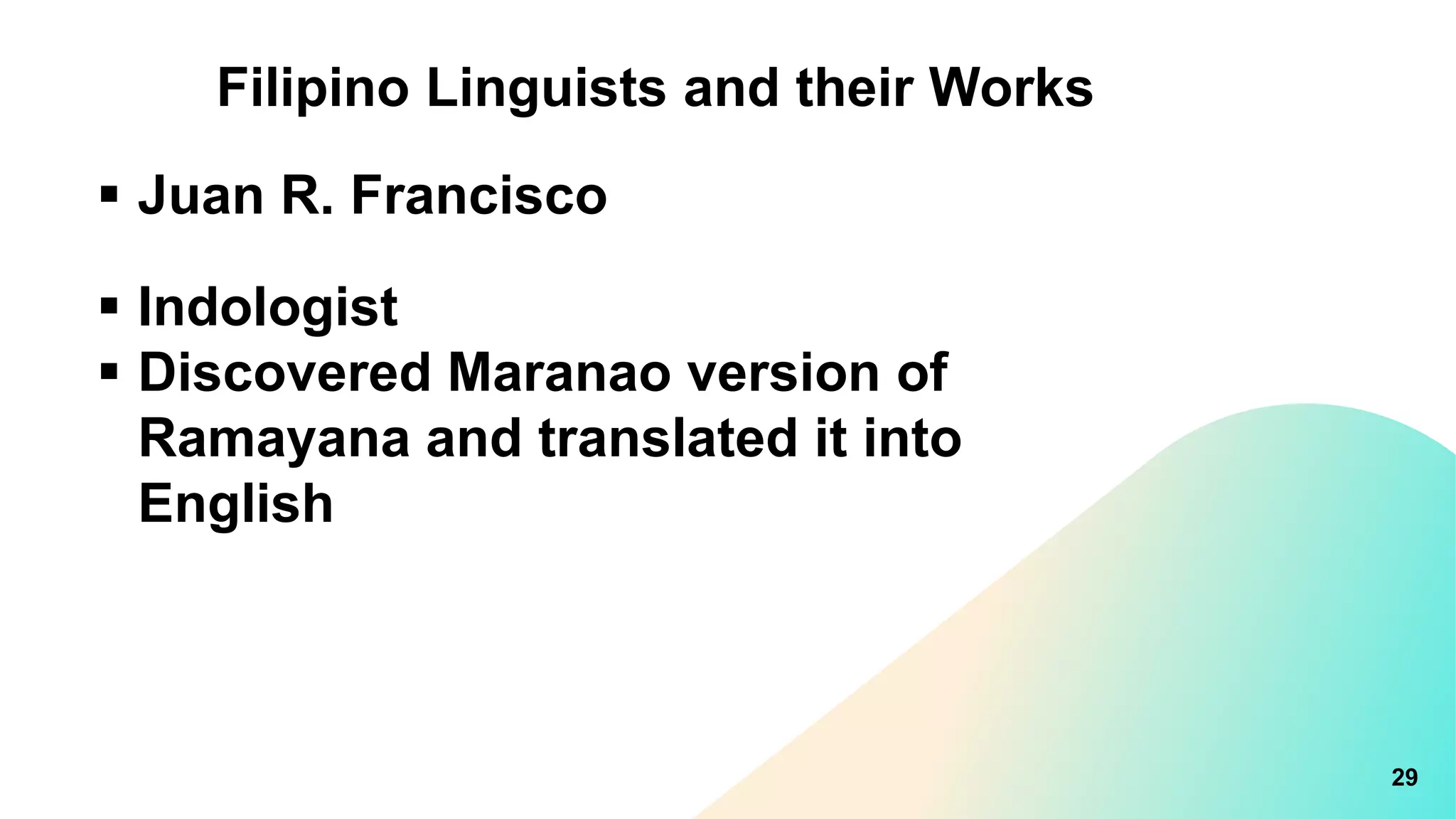 History of Modern Philippine Linguistics and Filipino Linguists and ...