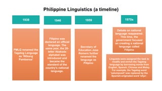 History of Modern Philippine Linguistics and Filipino Linguists and ...