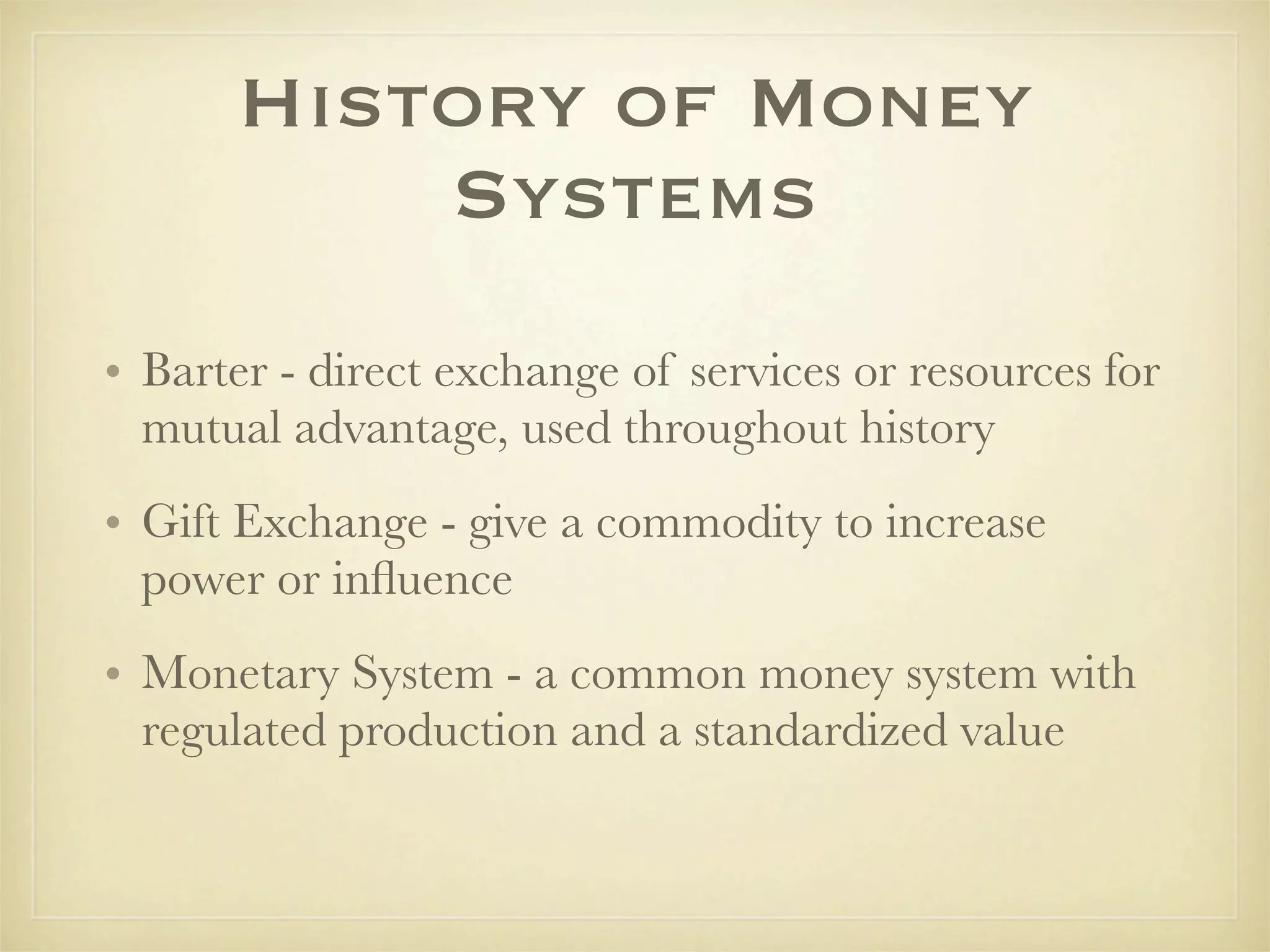 History of money | KEY