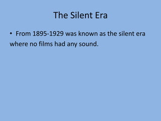 History of movie technology lesson 2 | PPTX | Home Entertainment ...