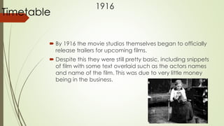 History of movie trailers | PPT