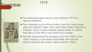 History of movie trailers | PPT