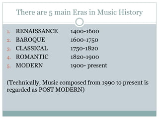 History of music | PPTX