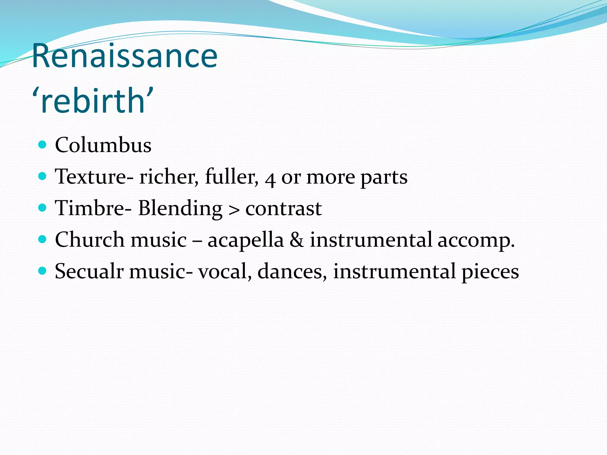 History of Music (Medieval, Renaissance, Baroque) | PPTX