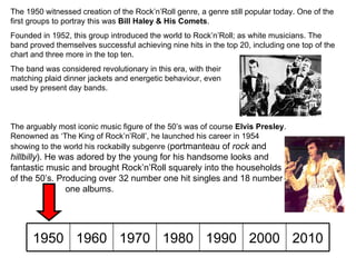History of Music (1950 - 2010) | PPT