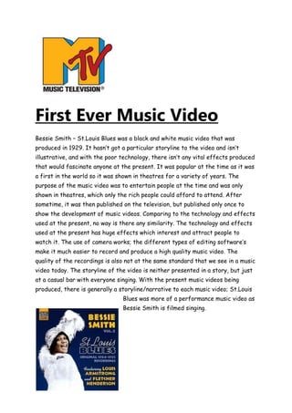 History of music video | PDF