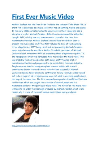 History of music video | PDF