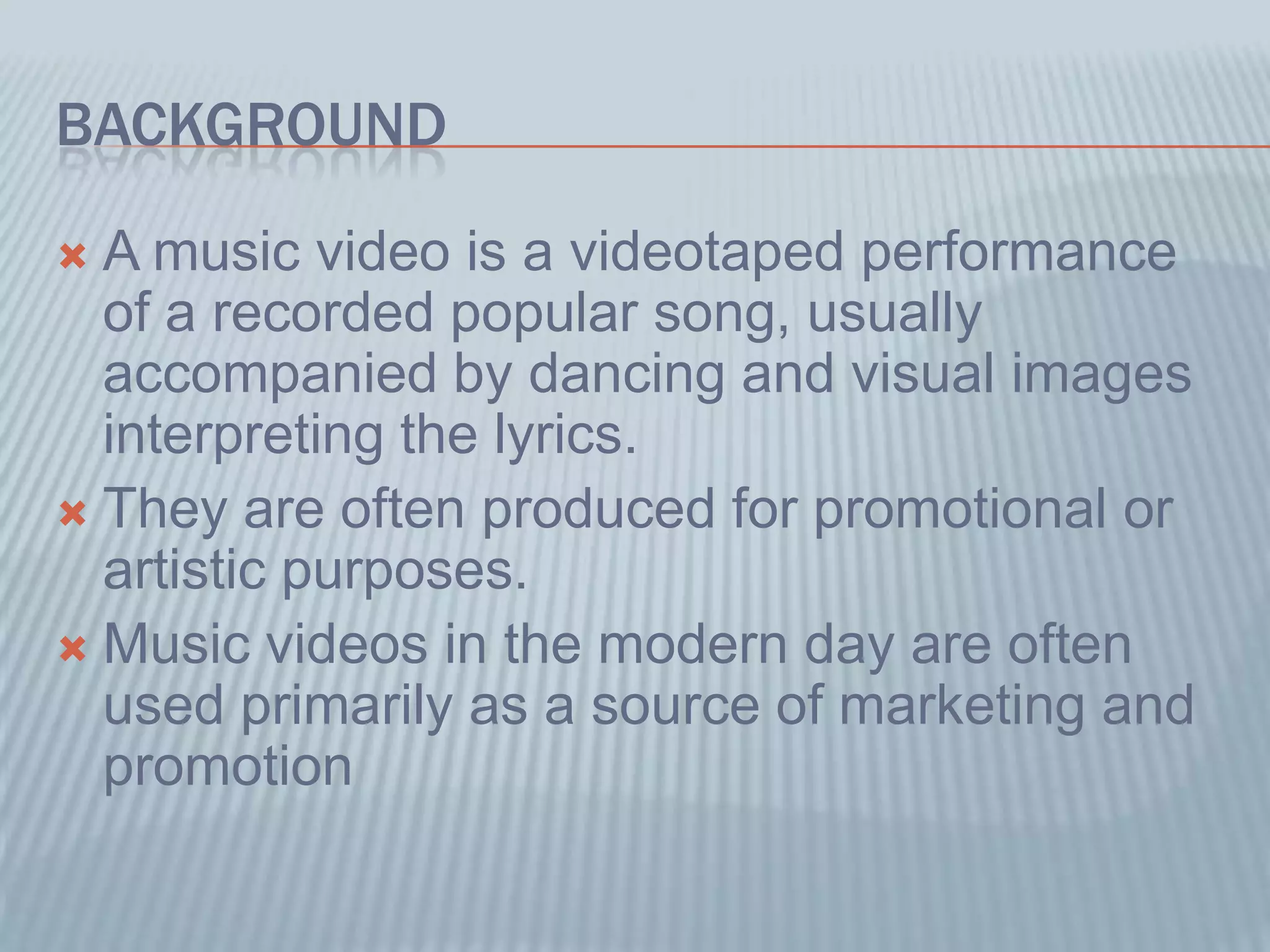 History of music video | PPTX