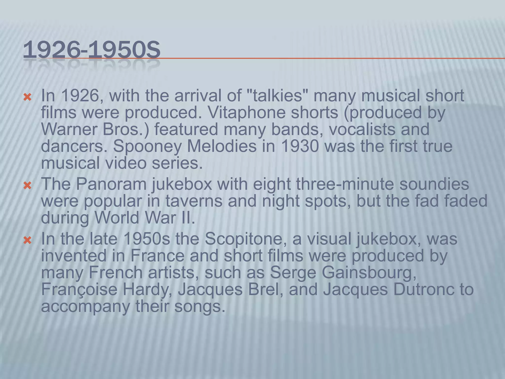 History of music video | PPTX