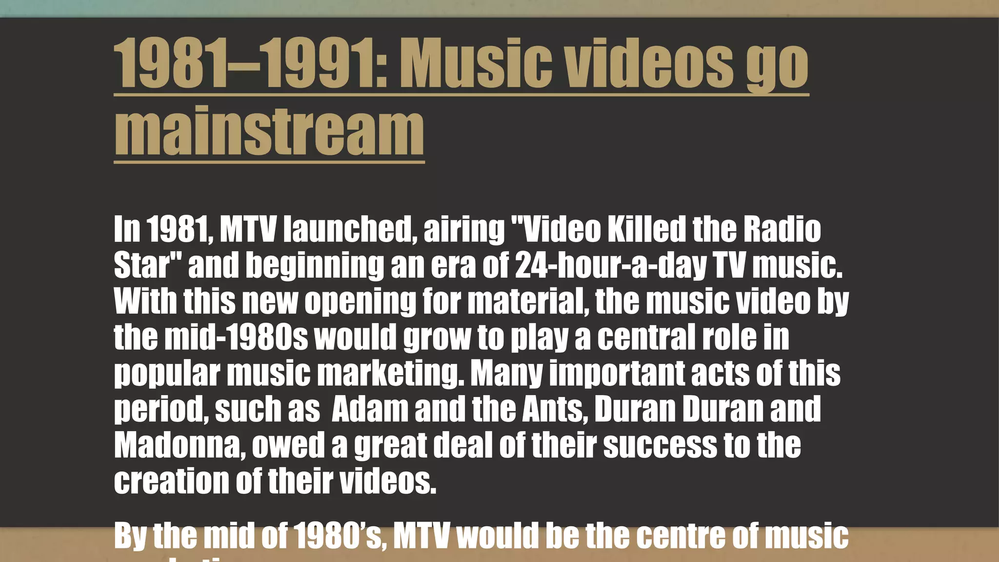 History of music video | PPTX | History | Genres