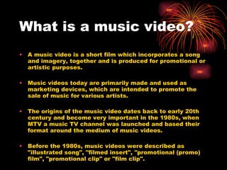 History of music videos | PPT